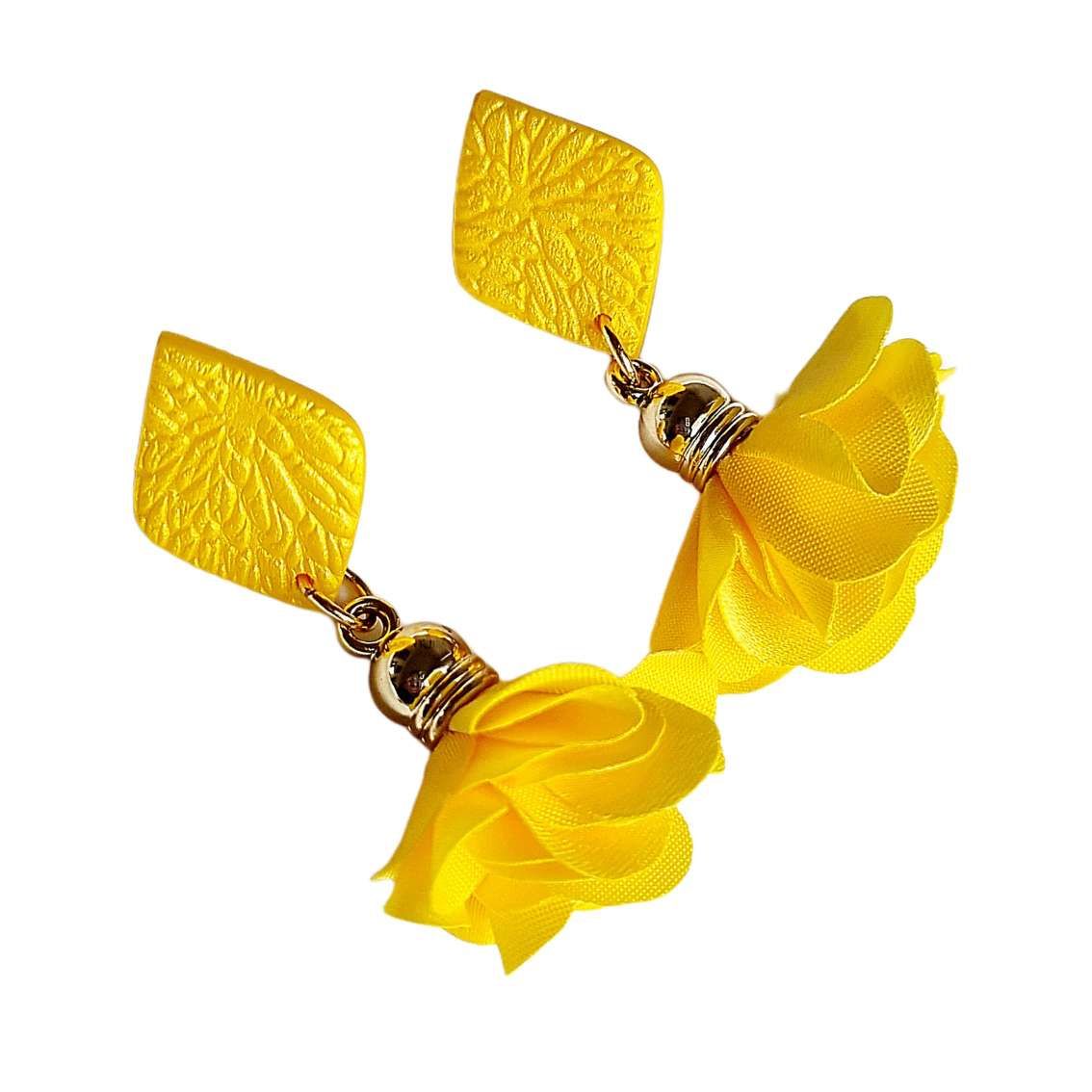 Earrings Blommie's Polymer Clay Yellow Petal Tassel | Shop Today. Get ...