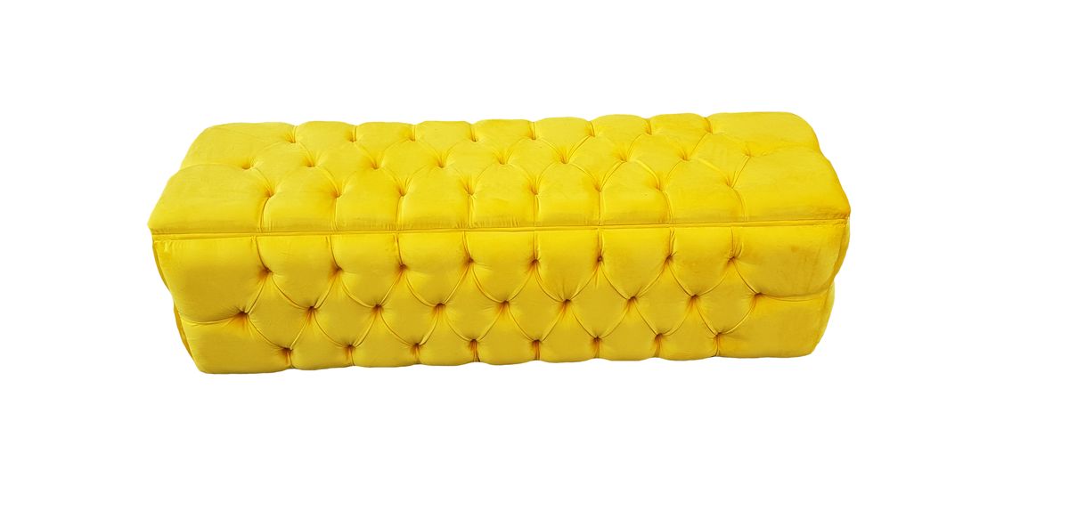 Storage Ottoman in Yellow Velvet | Shop Today. Get it Tomorrow ...