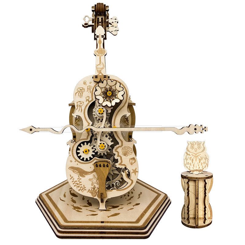 Hand-Assembled Cello Music Box-3D Wooden Toy | Shop Today. Get it ...