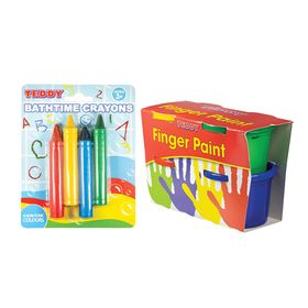 Teddy 4x100 Finger paint kit & Teddy Bath Time Crayons | Shop Today ...