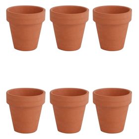 Garden Mini Ceramic Terracotta Succulent Flower Pot Set of 6 (8cm ...