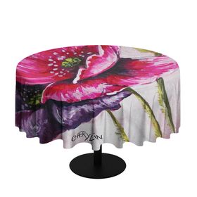 Double Poppy By Cherylin Louw Round Tablecloth | Shop Today. Get it ...