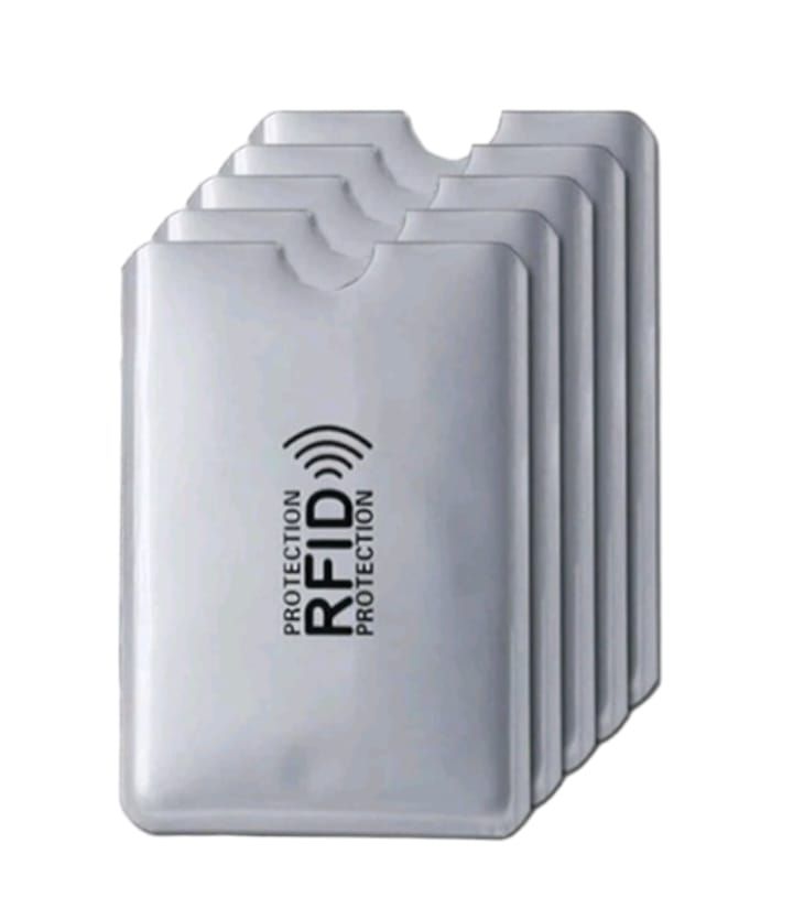Slim Anti RFID Blocking Card Sleeves 5 Pieces - Silver | Shop Today ...