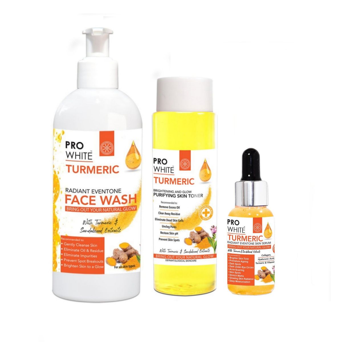 Pro White Turmeric Radiant Eventone Face Wash, Toner & Serum | Shop ...