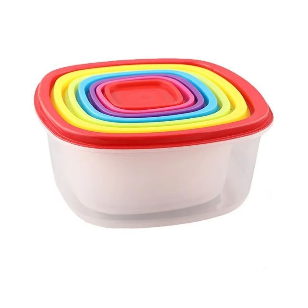 Optic Rainbow Airtight Food Storage Containers 7-Pack - Square | Shop ...
