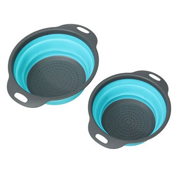 Easy-Stack 2 Piece Collapsible Colander & Strainer Set - Blue | Shop ...