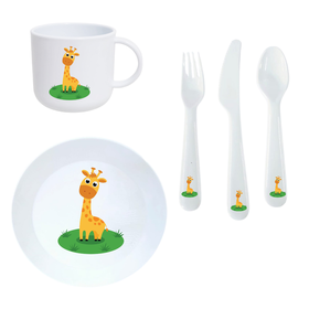 Kids Feeding Set-Spoon, Fork, Mug, Plate, and Knife-Baby Giraffe | Shop ...