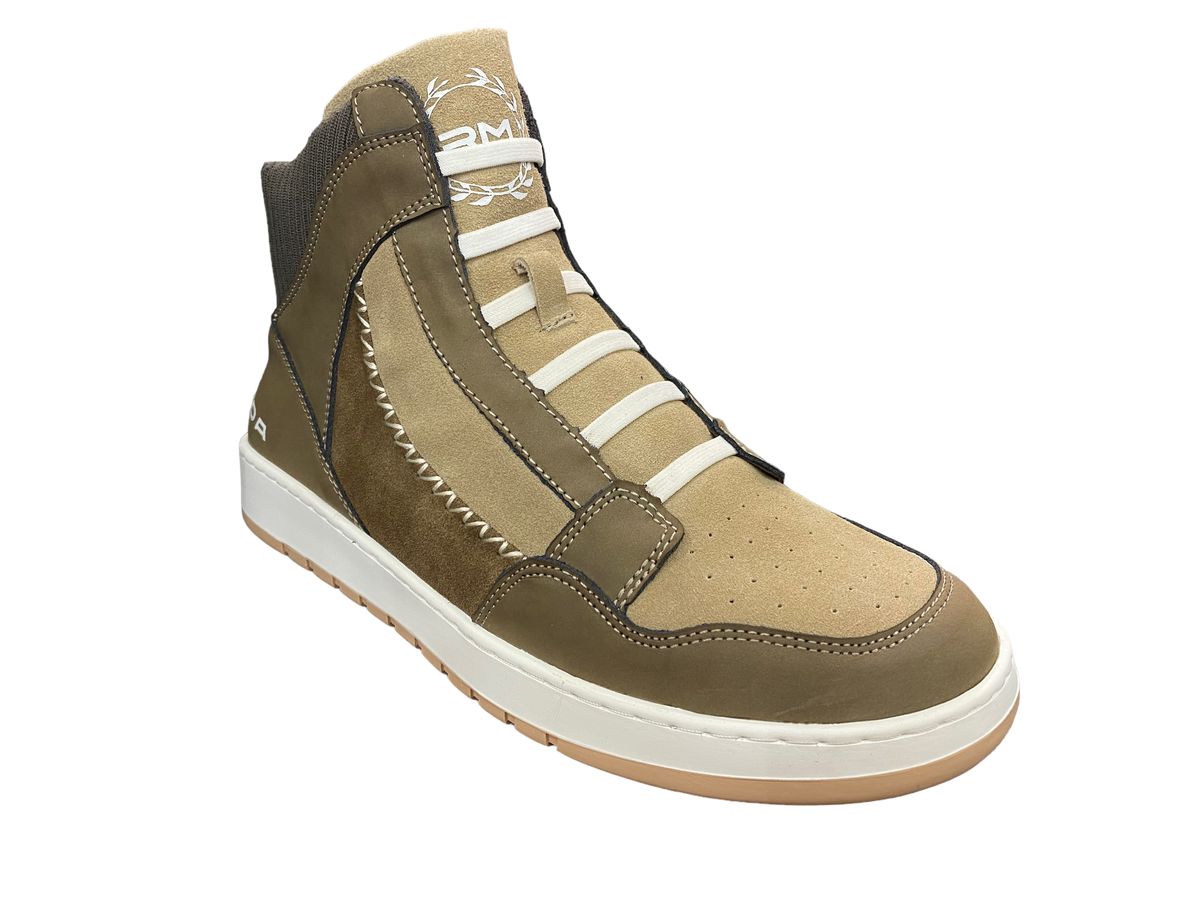 ROSSIMODA - Catena Picco Mens HI-Top Brown/Beige Lace Up Sneakers ...