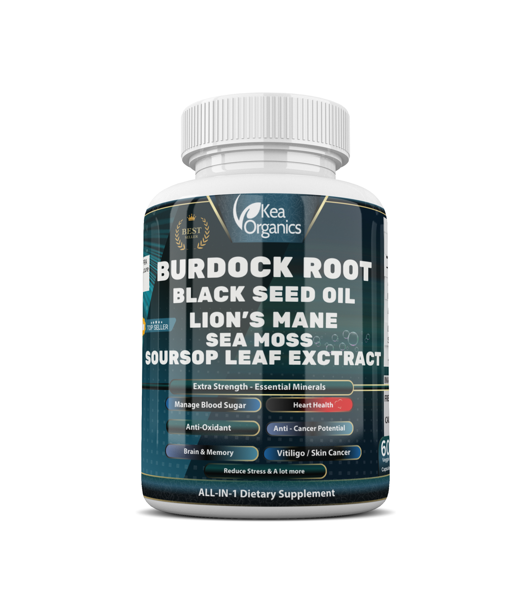 Kea Organics - Burdock Root, Black Seed oil, Lion's Mane, Sea Moss ...