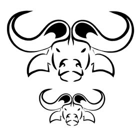 Vinyl Car Stickers - Buffalo Head Set | Shop Today. Get it Tomorrow ...
