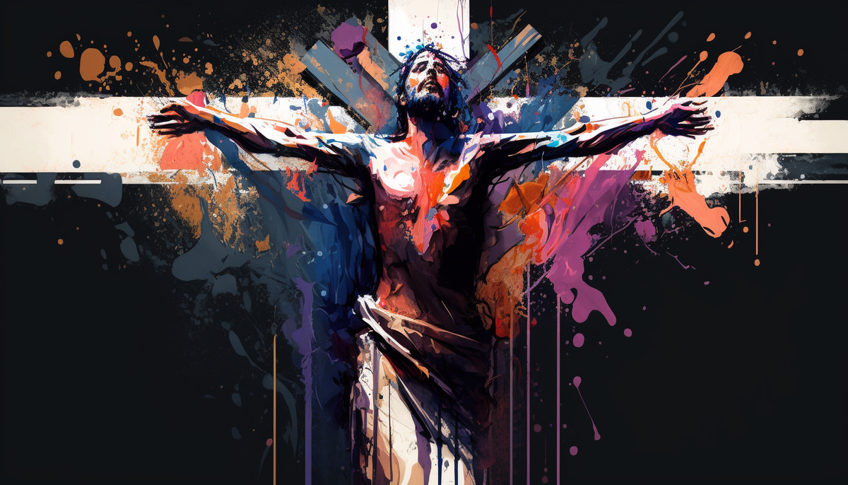 Canvas Wall Art - Fancy Artwork Jesus on the Cross B1002 | Shop Today ...