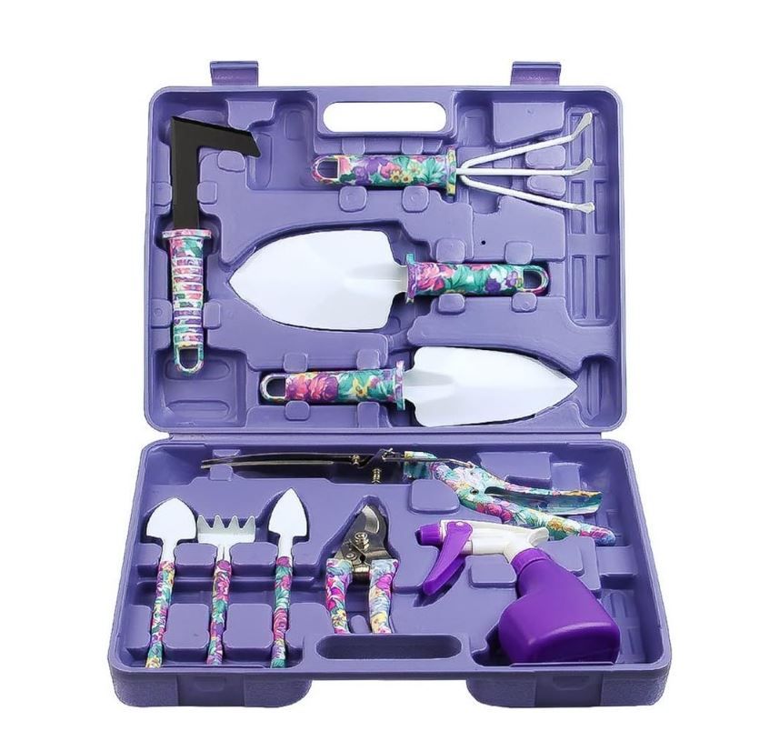 All-one Garden Tool Set With Molded Shell Toolbox With Slots For ...