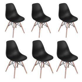 Wooden Leg Dining Chairs - Pack of Six - Black Colour | Shop Today. Get ...