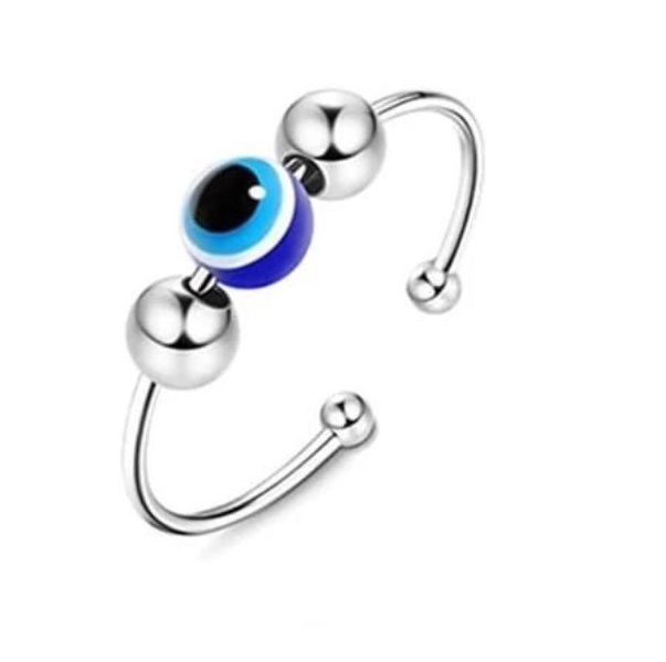 Evil Eye Fidget Spinner Ring, Anxiety Ring, Stress Relief Ring AS ...