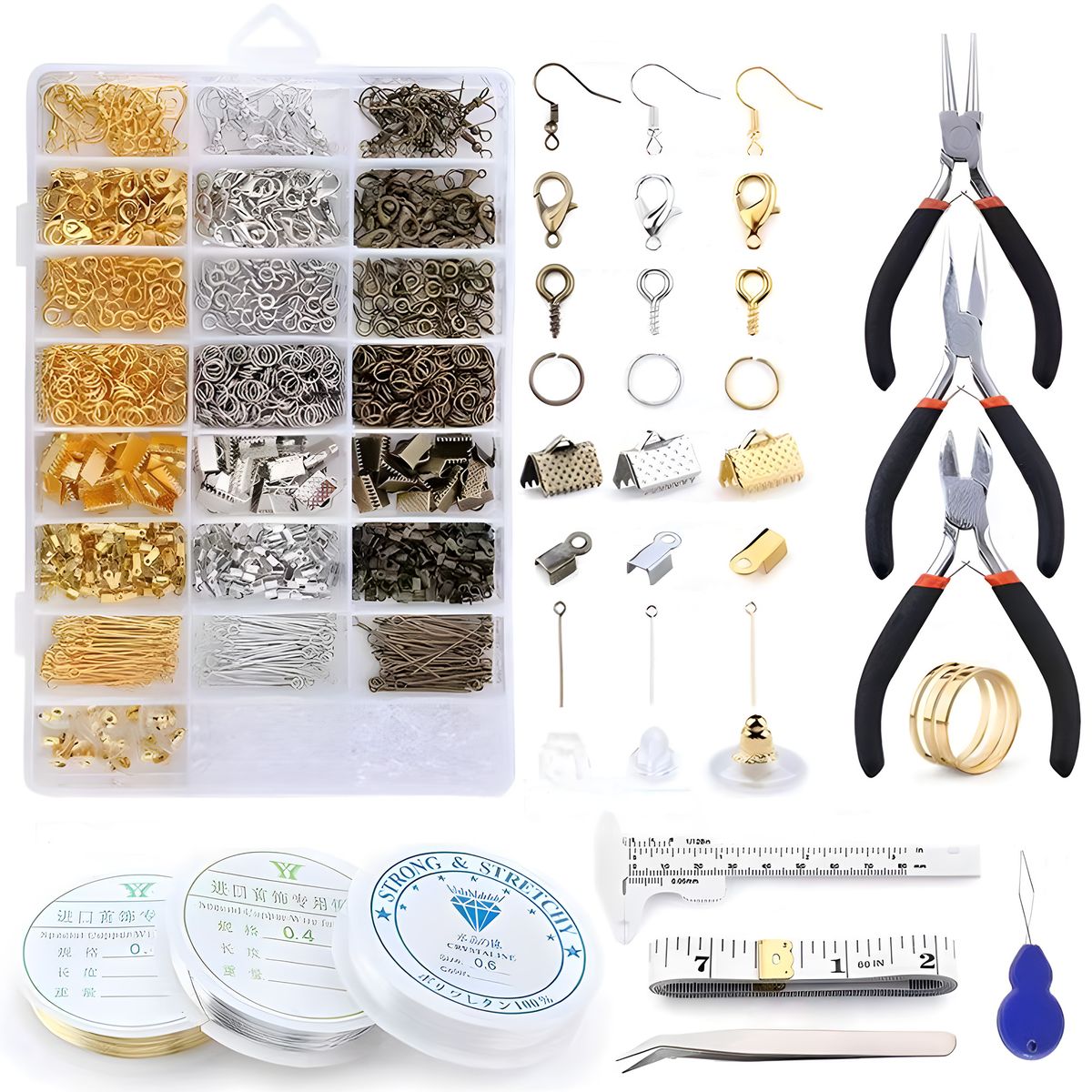 Jewelry Findings Kit Earring Making Tool Kit for Jewellery Making DIY ...