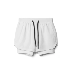 Men's 2in1 Compression Running Gym Shorts with Towel Loop and Phone ...