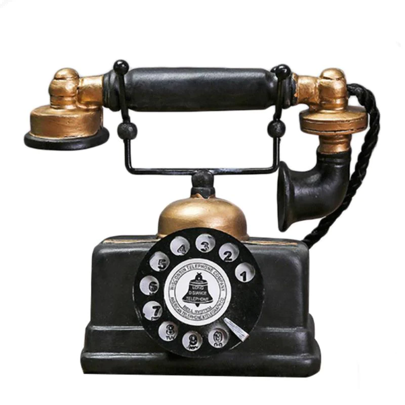 Home Decor Retro Rotary Dial Vintage Phone Ornament (18.5 cm) | Shop ...