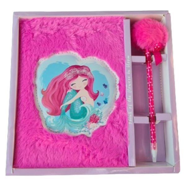 Fluffy Diary Notebook set with Fluffy Fur ball Pen | Shop Today. Get it ...