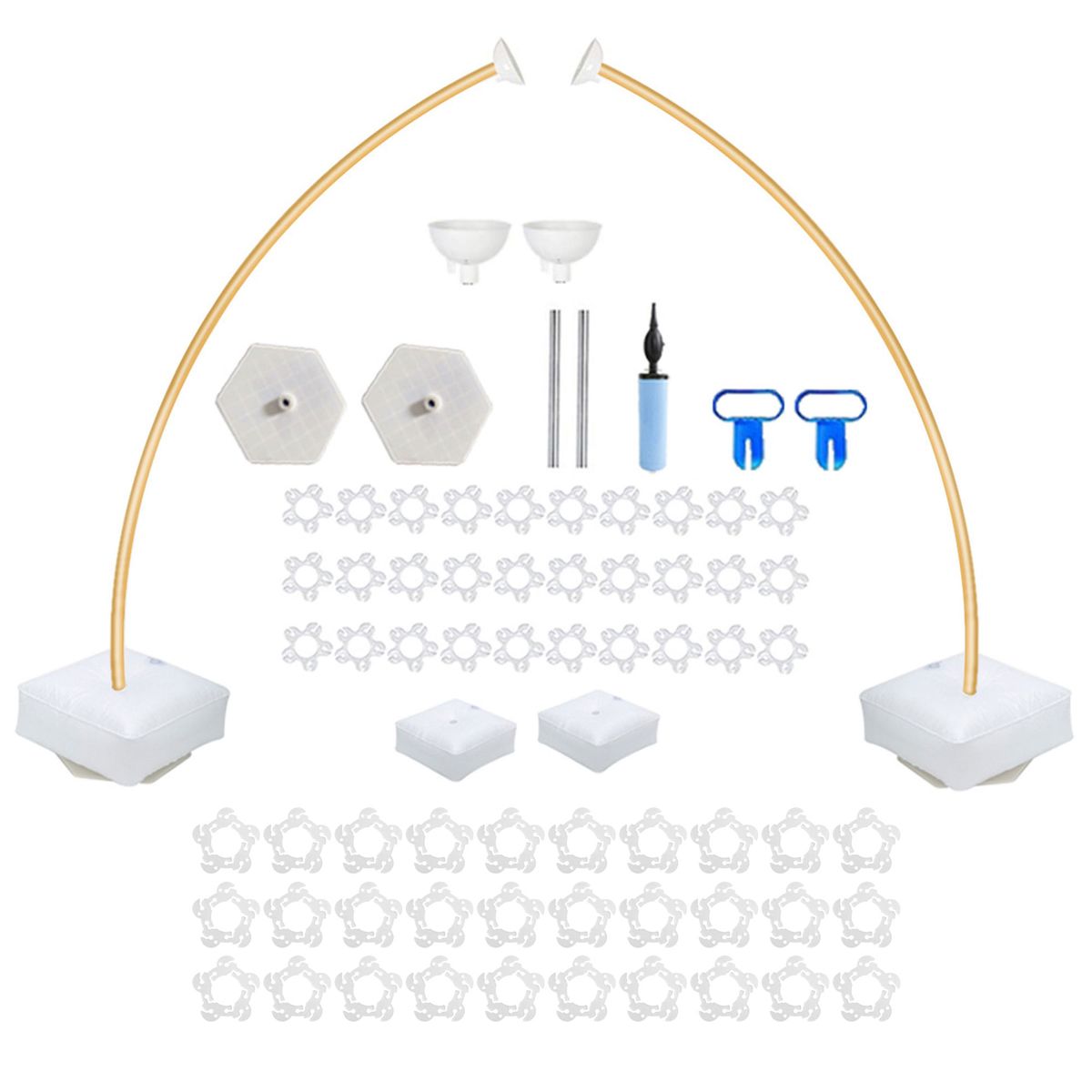74 Piece Bendable Balloon Arch Stand Kit Fiber Rod Set | Shop Today ...