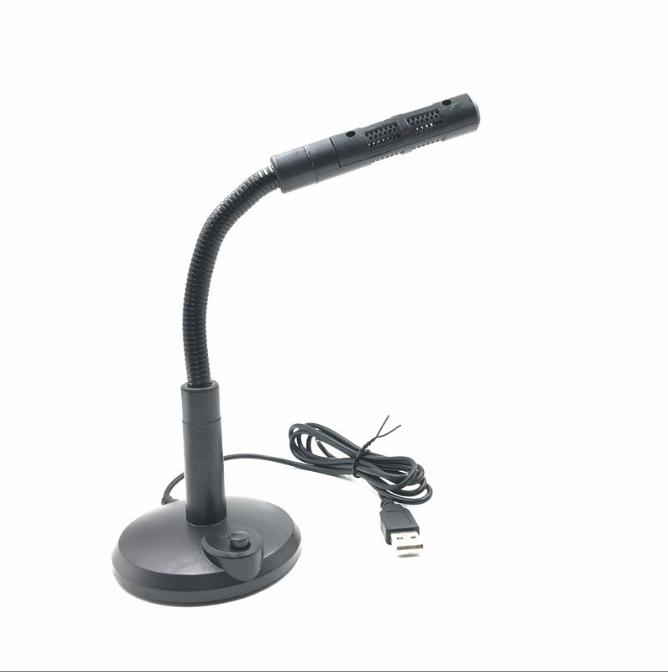 Computer Microphone with Flexible Arm and Power Button, USB Connection ...