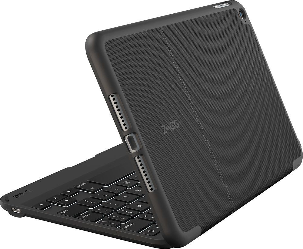 ZAGG Folio Case, Hinged with Backlit Bluetooth Keyboard for iPad Mini 4 ...