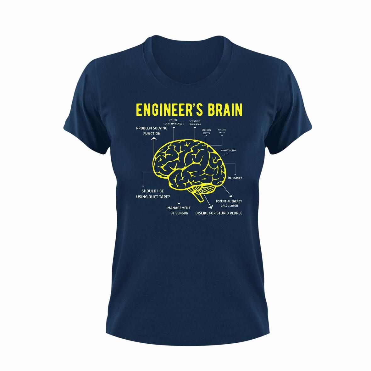 Engineers Brain Unisex Navy T-Shirt Gift Engineer | Shop Today. Get it ...
