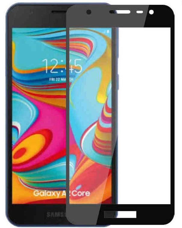 9D Tempered Glass Screen Protector for Samsung A2 Core - Black | Shop ...