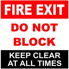 Fire Exit Do Not Block 29x29cm sign - 2 Pack | Shop Today. Get it ...