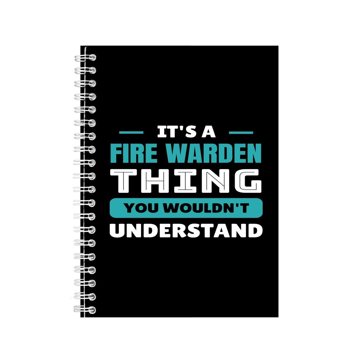 Fire warden A5 Notebook Spiral and Lined Job Quotes Graphic Notepad ...