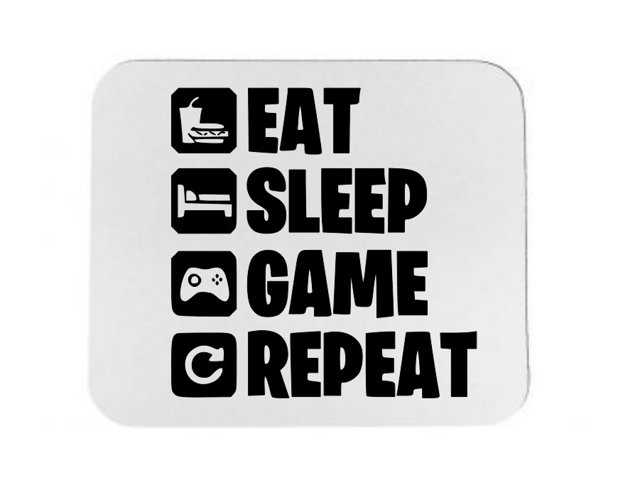 Eat Sleep Game Repeat" Gaming Mouse Pad - Enhance Your Gaming ...