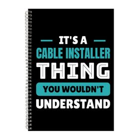 Cable Installer A4 Notebook Spiral Lined Job Quotes Graphic Notepad ...