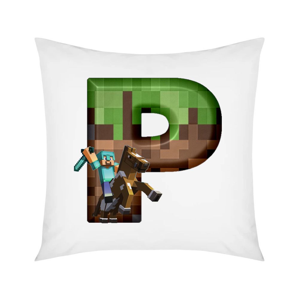 PepperSt - Scatter Cushion Cover and Inner - Minecraft Letter P | Shop ...
