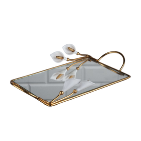 Rectangular Mirrored Tray with White Tulips | Shop Today. Get it ...
