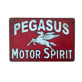 Pegasus Motor Spirit Vintage Metal Sign - Retro Gasoline Wall Art ...