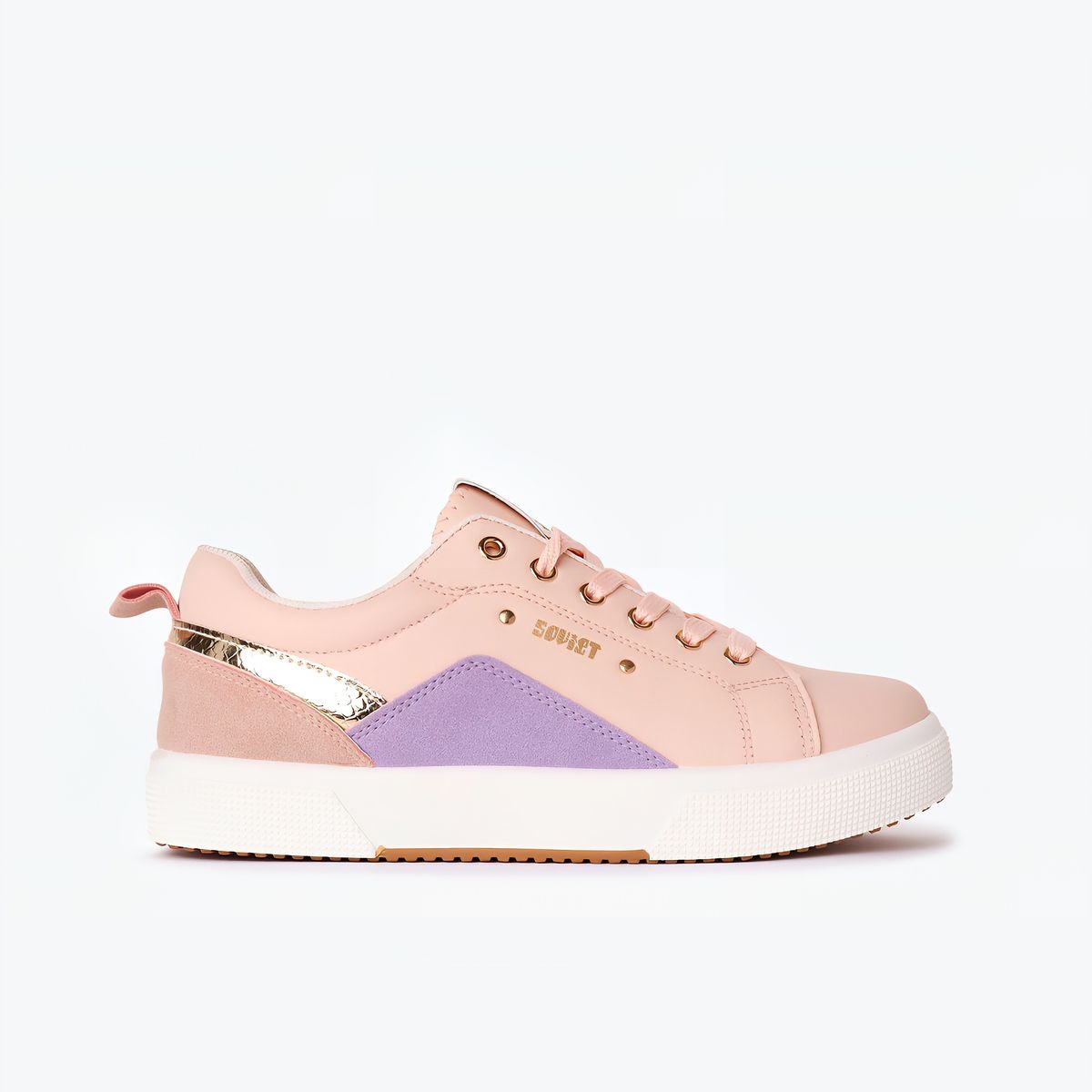 Womens Soviet Coco Blanco Snakeprint Casual Sneaker - Soft Pink/Purple ...
