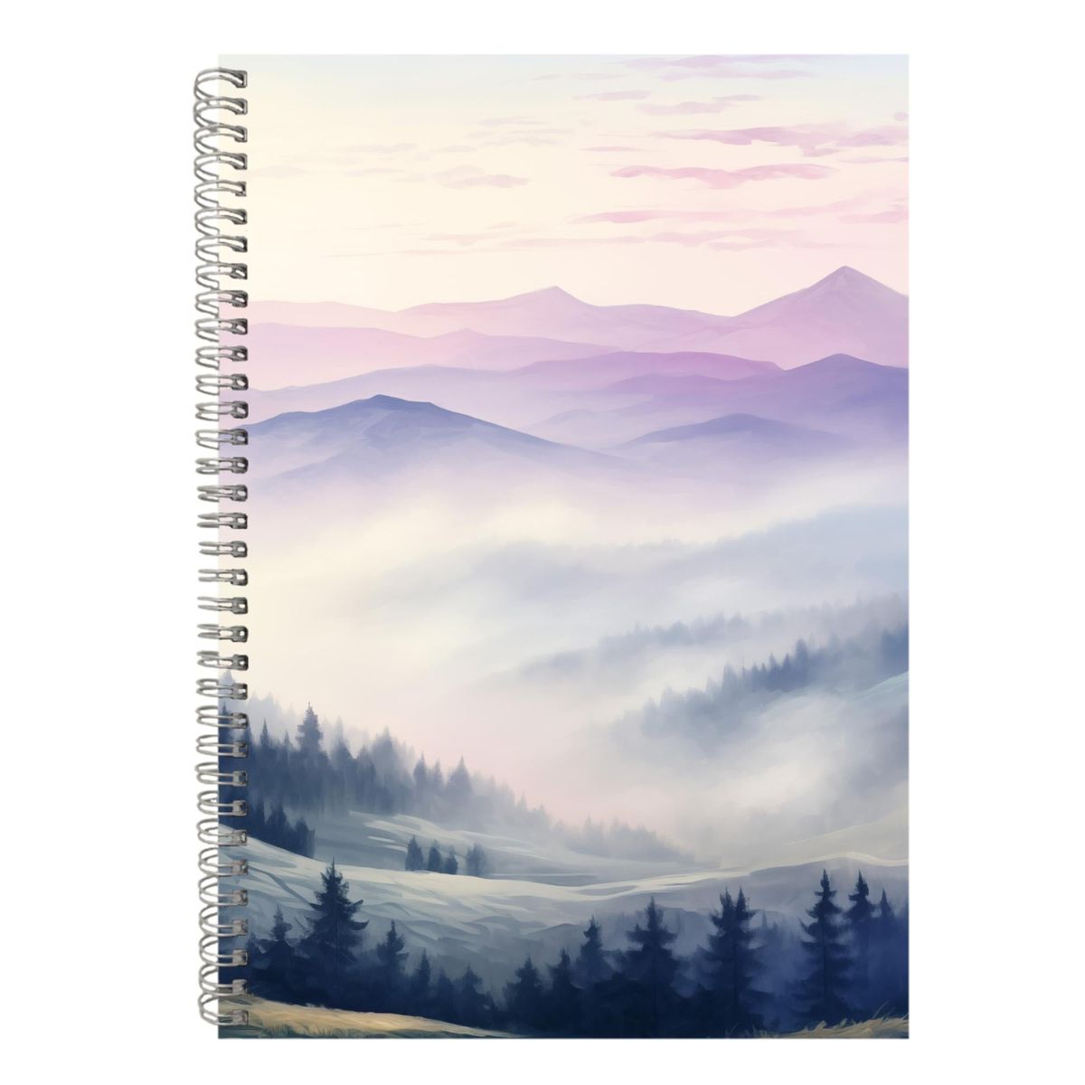 Pink View A4 Notebook Pad for Mystical Nature Lovers Graphic Present ...
