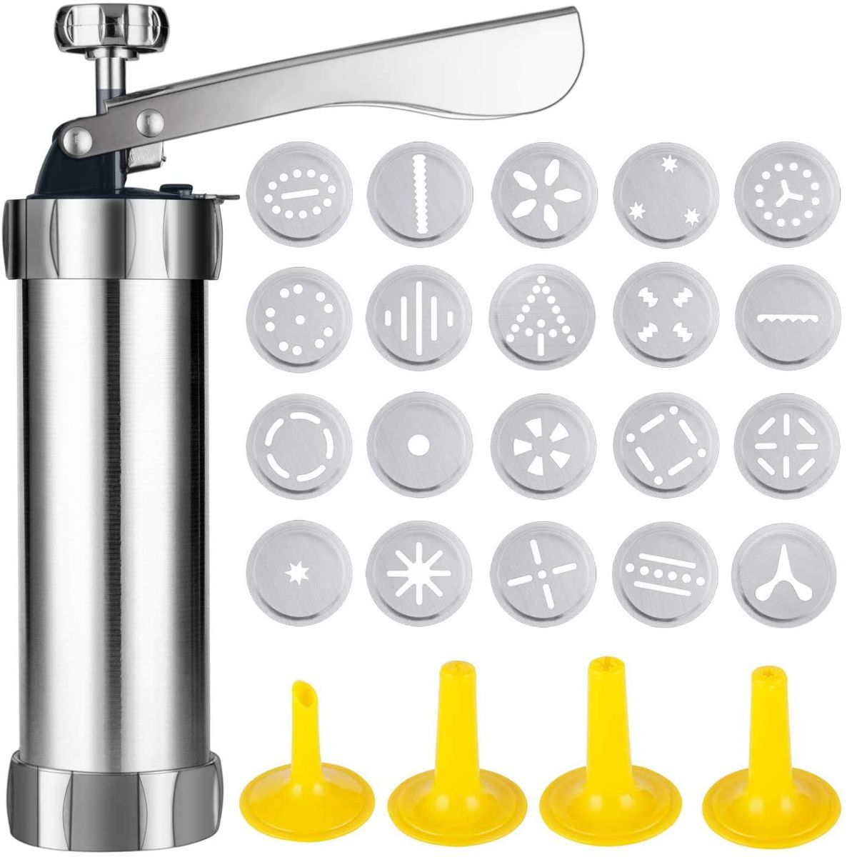 Cookie Press Tool With 4 Pcs Icing Tip & 20 Pcs Discs Cake Decorating ...