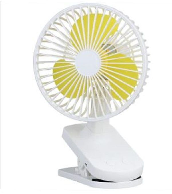 USB Rechargeable Desktop 2 Wind Gear Rotating Clip Fan w/ LED Light ...