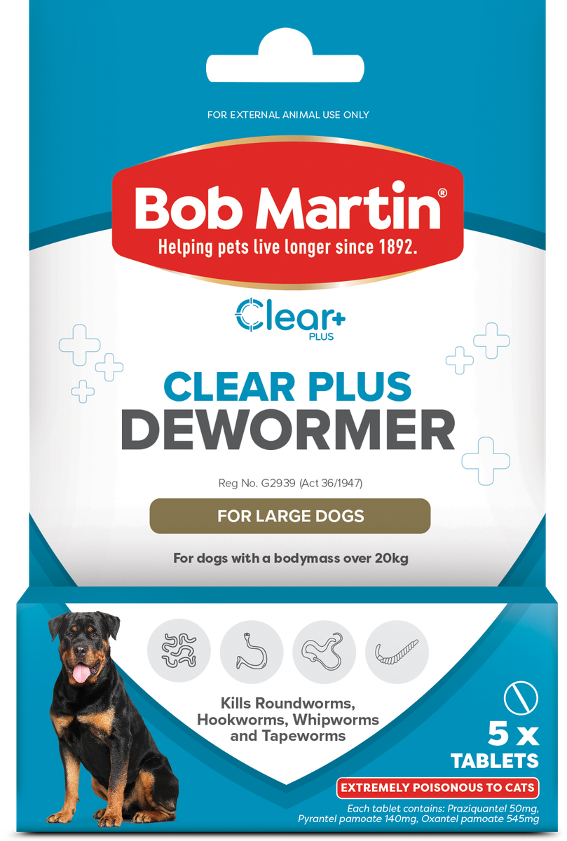 Bob Martin Clear+ Dewormer Tablets for Large Dogs 5's | Shop Today. Get ...