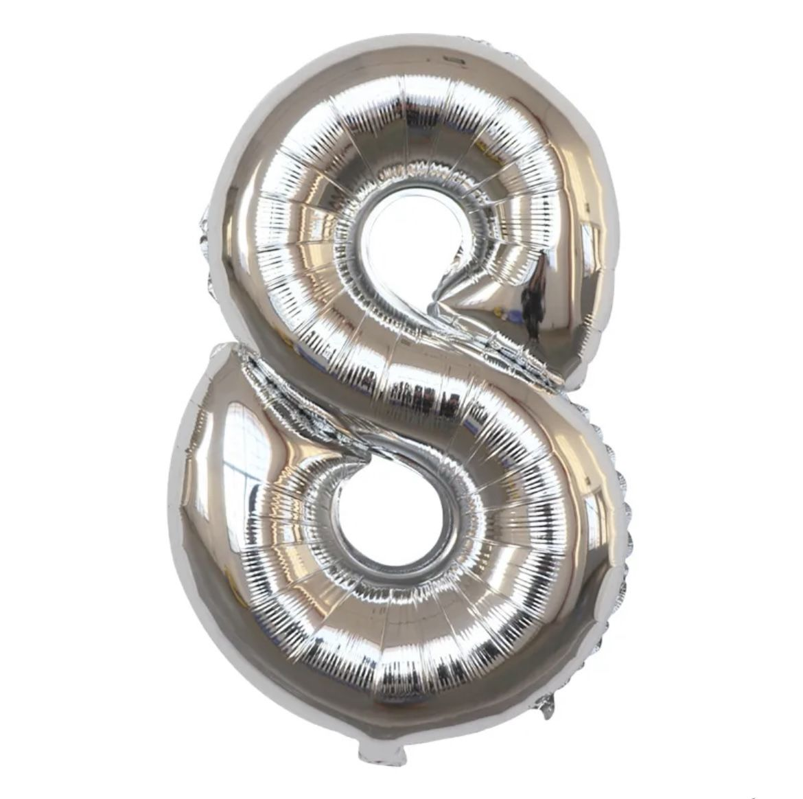 Silver Number 8 Helium Balloon 106cm | Shop Today. Get it Tomorrow ...