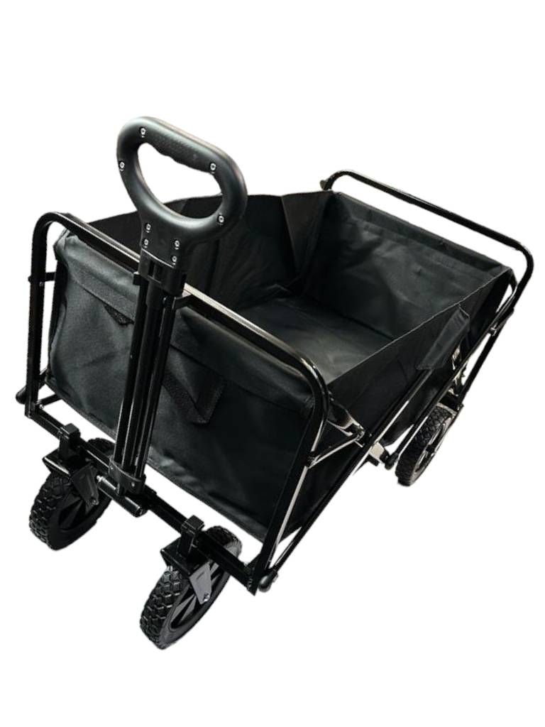 Medium Portable Beach, Hiking, Camping, Shopping Trolley/Wagon - Black ...