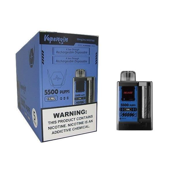 Vapengin Rechargeable Disposable Vape 50mg - Cola Ice - Box of 5 | Shop ...