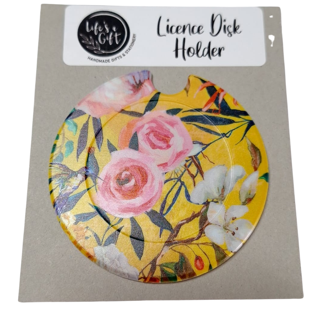 Pink Roses Licence Disk Holder | Shop Today. Get it Tomorrow ...