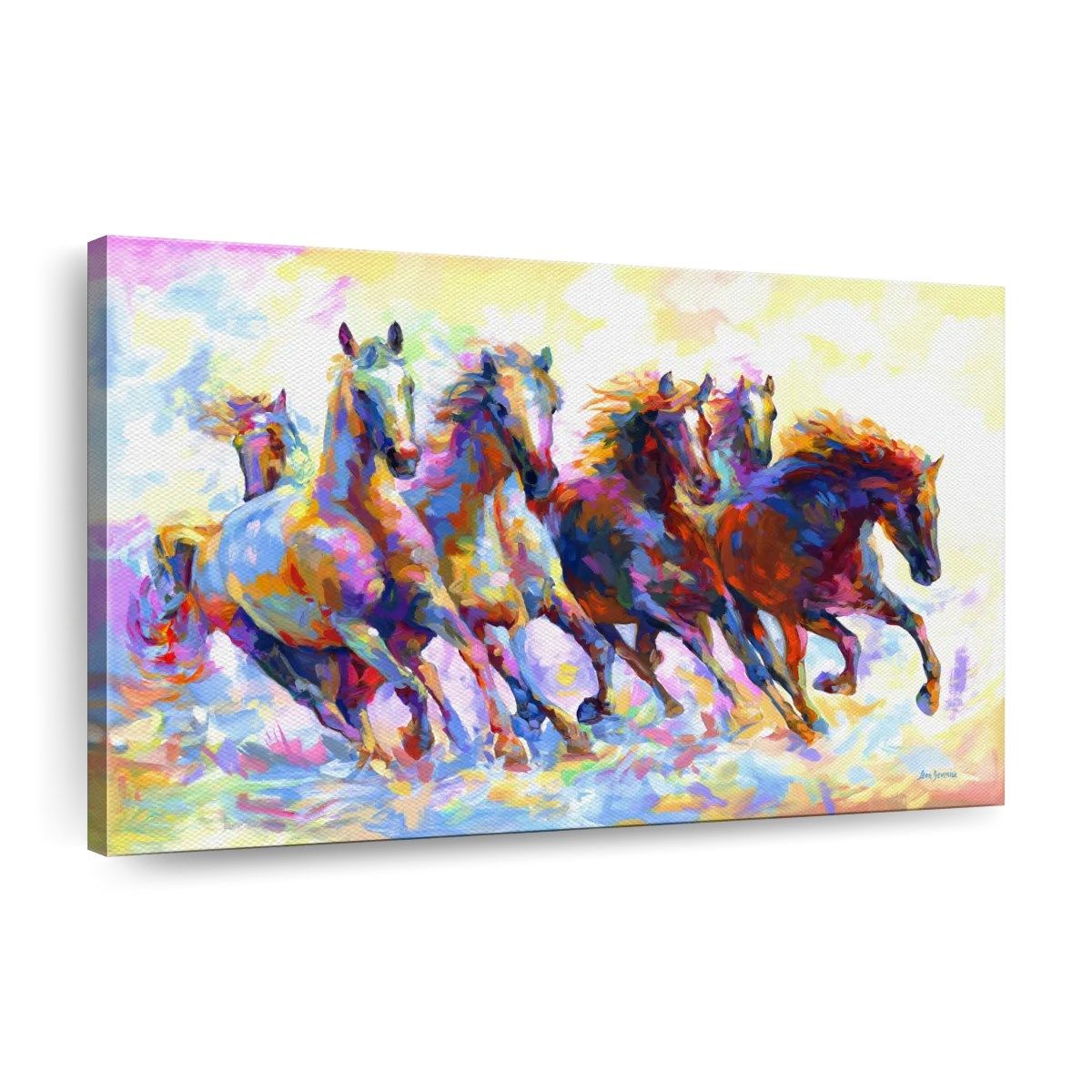 Canvas Wall Art Decor - Running Adventure Horses Canvas Print | Shop ...