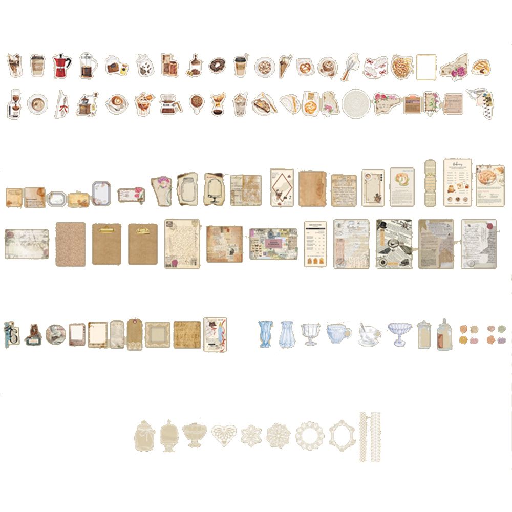 Craft 200pcs Fun Scrapbooking Journalling Stickers & Decor Paper Jumbo ...