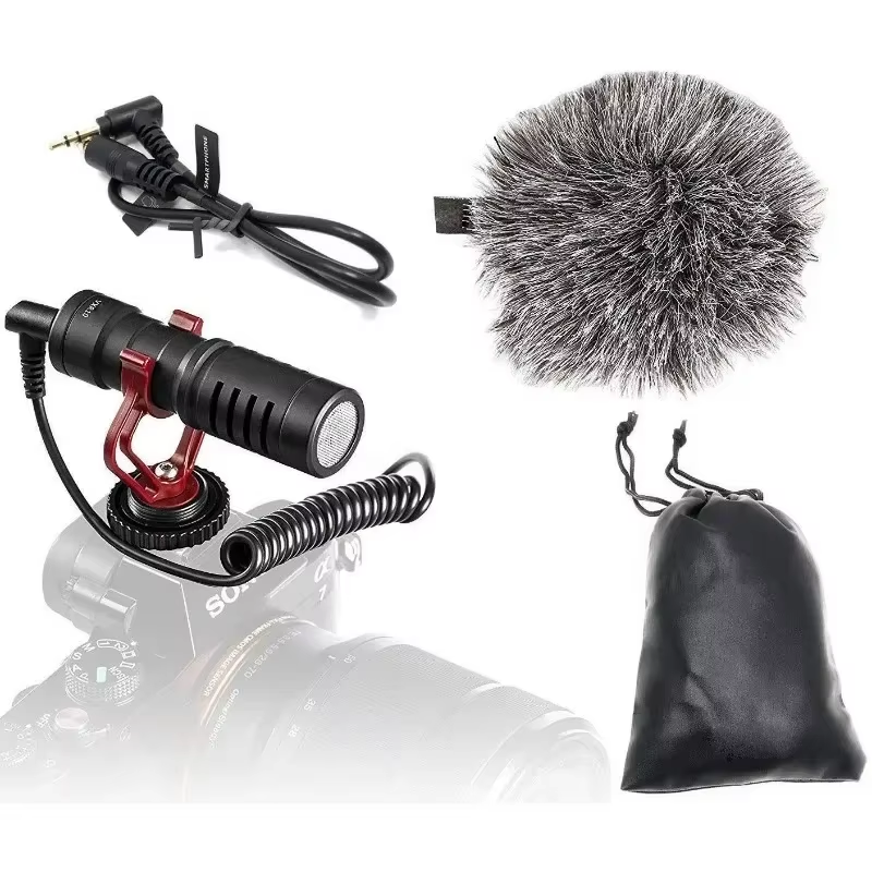 Mini Shotgun Microphone Wired Condenser Mic for Video Recording & Live ...