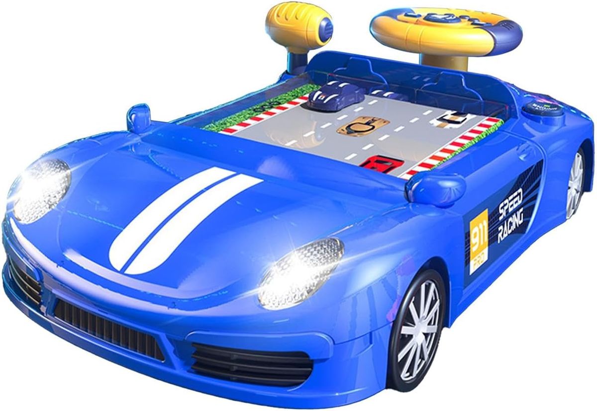 Electric Simulation Steering Wheel Racing Game Machine Car For Kids ...