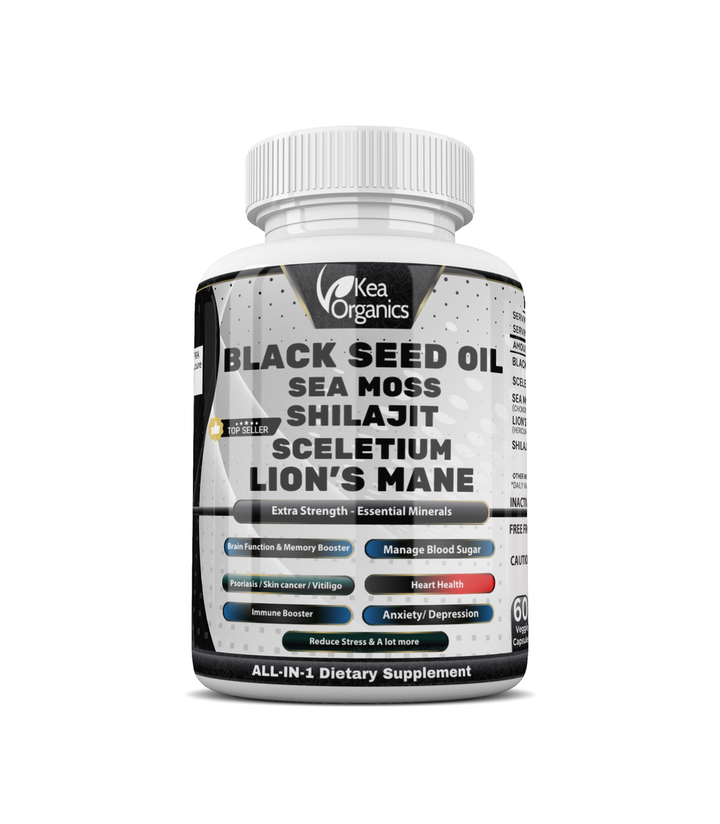 Kea Organics - Black seed oil, Sea Moss, Shilajit, Sceletium, Lion's ...