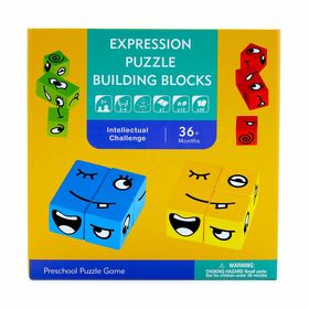 Kids Educational Facial Expression Matching Puzzle Building Blocks Game ...