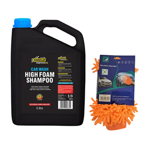 Shield 5 Litre High Foam Shampoo With Microfibre Wash Dry Glove | Shop ...